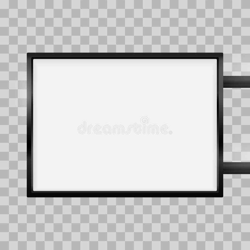 Rectangular Signage Light Box Signboard. Vector Vertical Rectangle ...