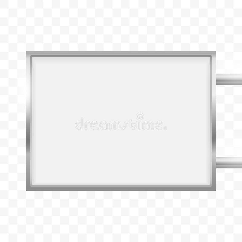 Rectangular Signage Light Box Signboard. Vector Vertical Rectangle ...