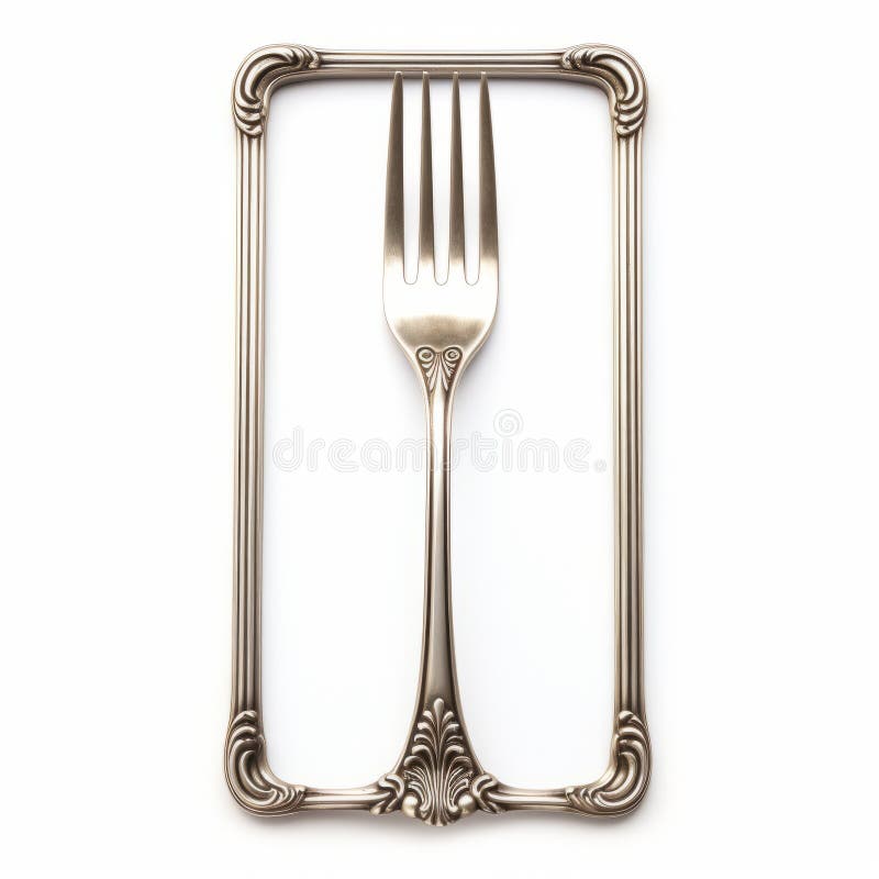 Ornate Fork Photo Frame on White Background - Alastair Magnaldo Style ...