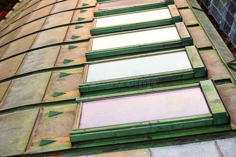 Rectangular Skylights at Rooftop Stock Image - Image of daylight ...