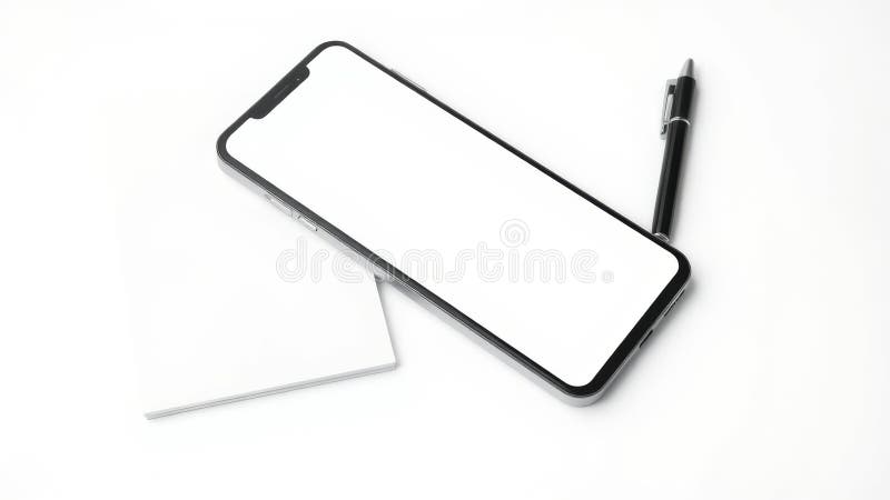 A Rectangular Electronic Device with a Reflective Silver Band, a White ...