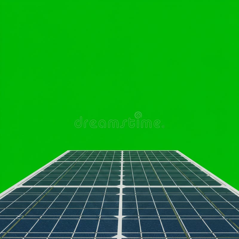 A Rectangular Solar Panel with a Grid of Blue Photovoltaic Cells and ...