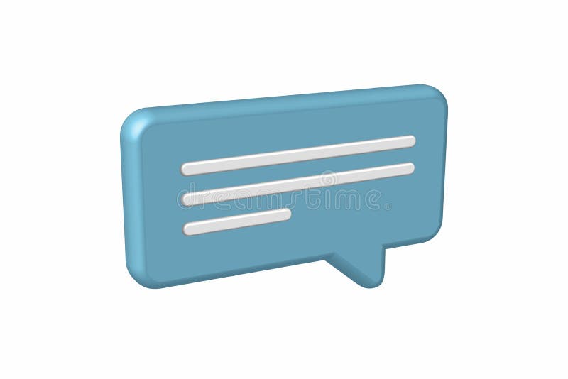 Rectangular Speech Bubble 3d Sign. Speech Bubble with Text. 3d Vector ...