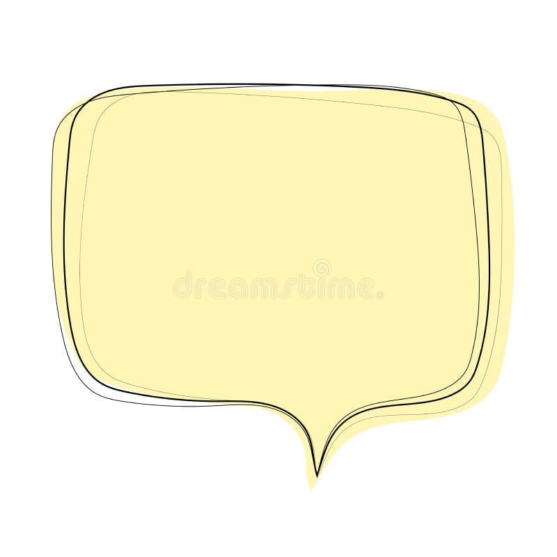 Rectangular Speech Bubble in Linear Style Stock Vector - Illustration ...