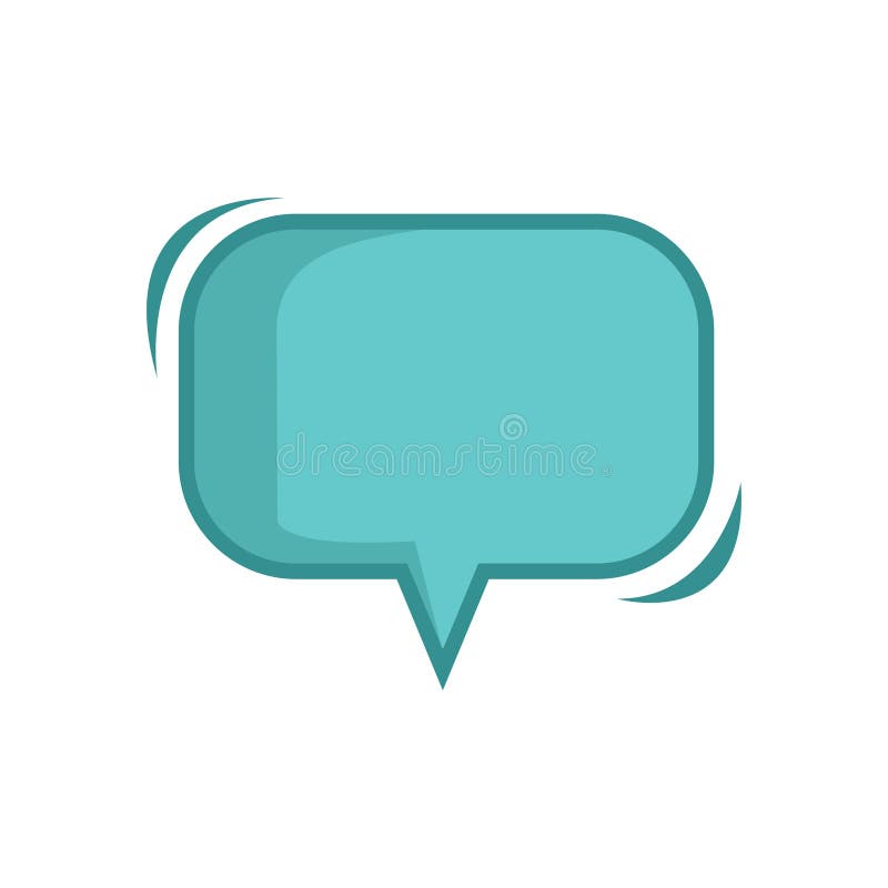 Rectangular Speech Bubble. Vector Illustration Decorative Design Stock ...