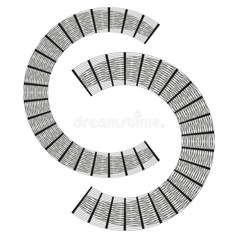 Rectangular Spiral Form. Step Vector Rotation. Geometric Movement Path ...