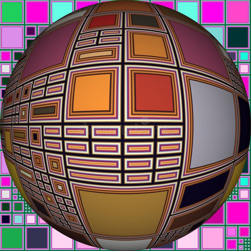 Pattern Sphere Most Colourful Stock Illustration - Illustration of ...