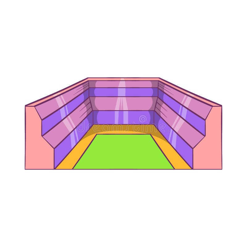 Rectangular Stadium Icon, Cartoon Style Stock Illustration ...
