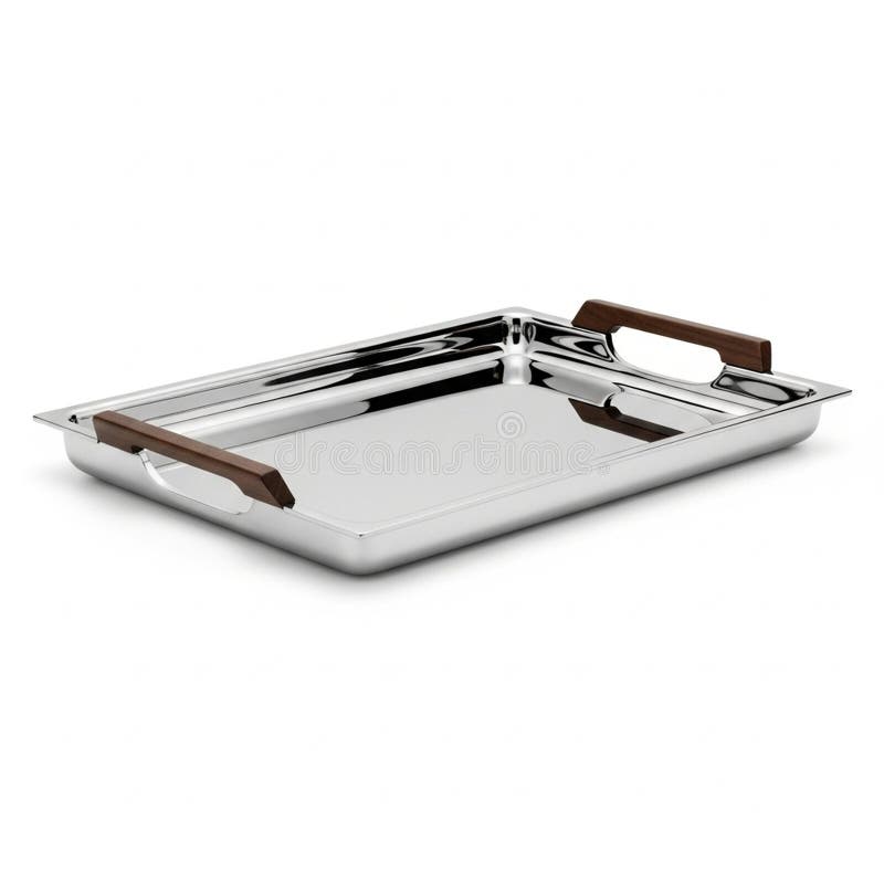 Rectangular Stainless Steel Serving Tray Stock Illustrations – 77 ...