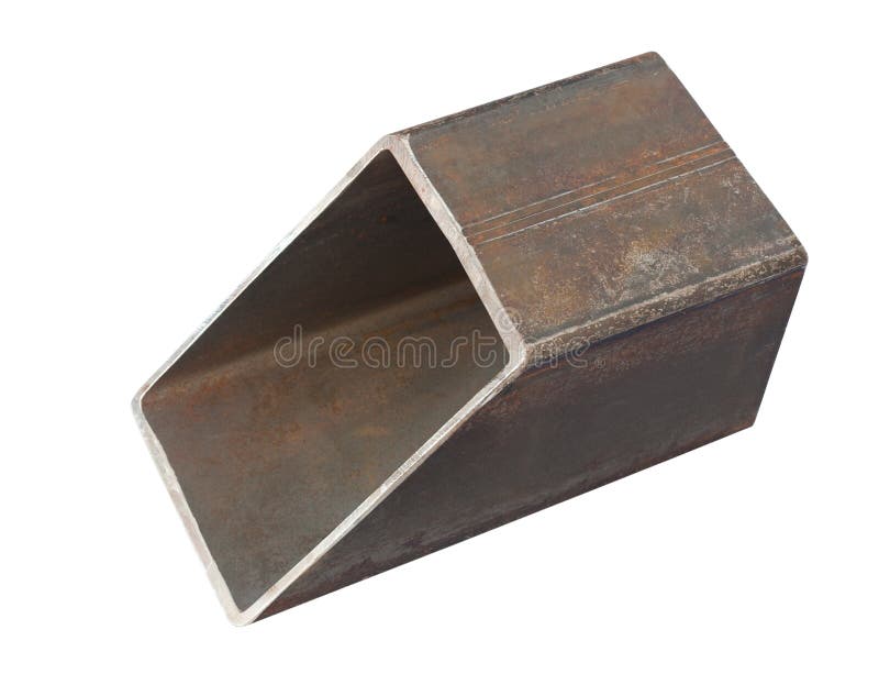 Rectangular steel pipe stock image. Image of diagonal - 20740213