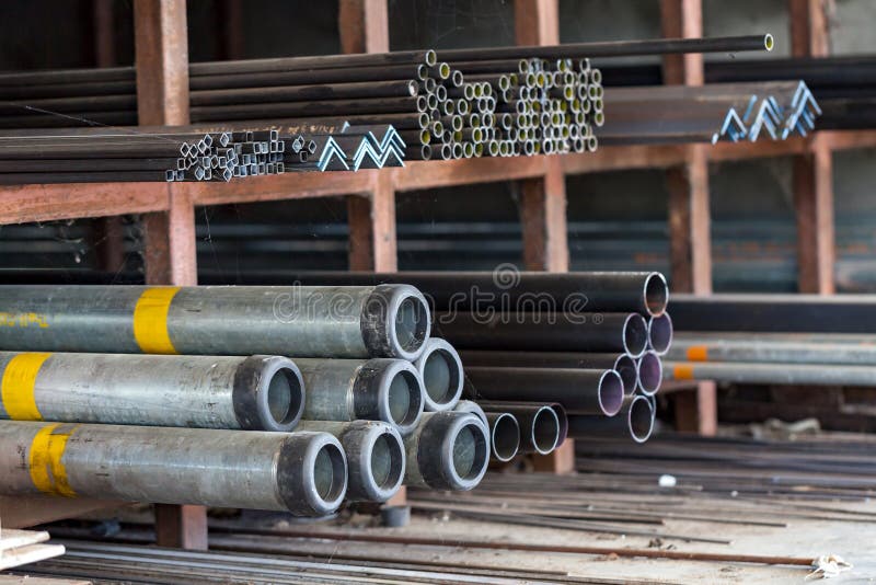 Rectangular Steel for Structural Work. Steel Rectangle Placed on Stock ...