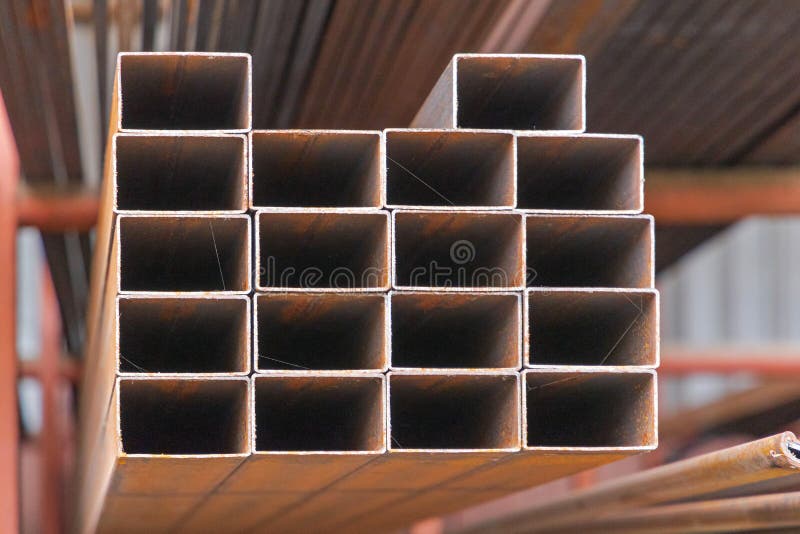 Rectangular Steel Tubes stock photo. Image of rectangular - 241415606