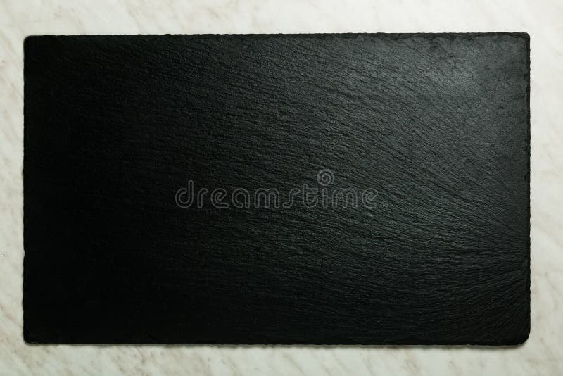 Rectangular Stone Plate - Top View Stock Photo - Image of slate, dish ...