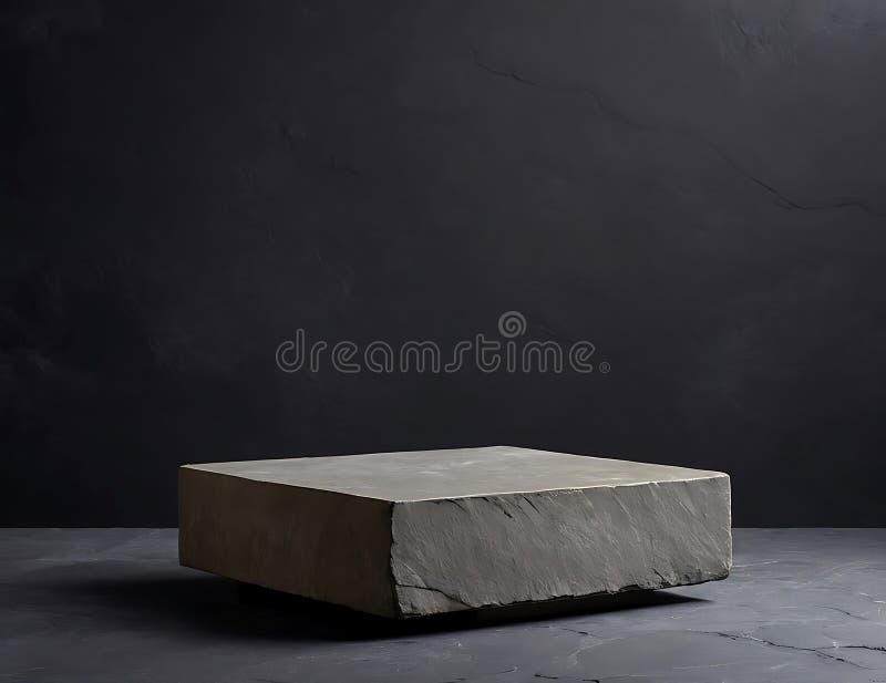 Background for Product Presentation - Rectangular Stone Podium on a ...