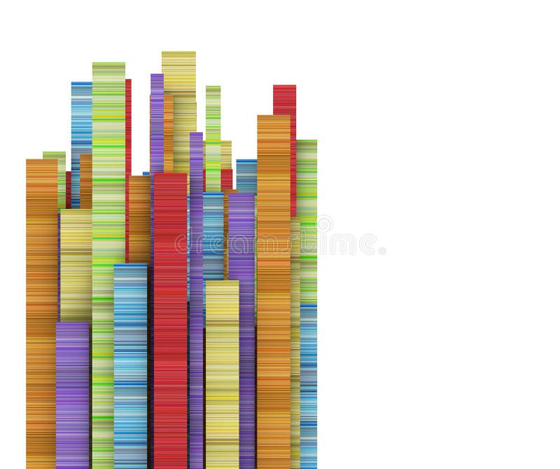 Rectangular Stripe Shape in Varied Rainbow Color Stock Illustration ...