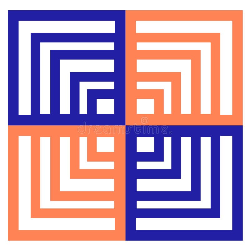 Rectangular Stroke with Expanding Screen, Line Drawing Style Stock ...