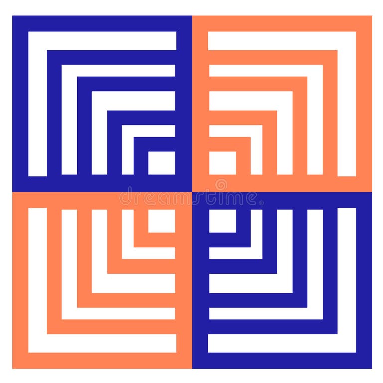 Rectangular Stroke with Expanding Screen, Line Drawing Style Stock ...