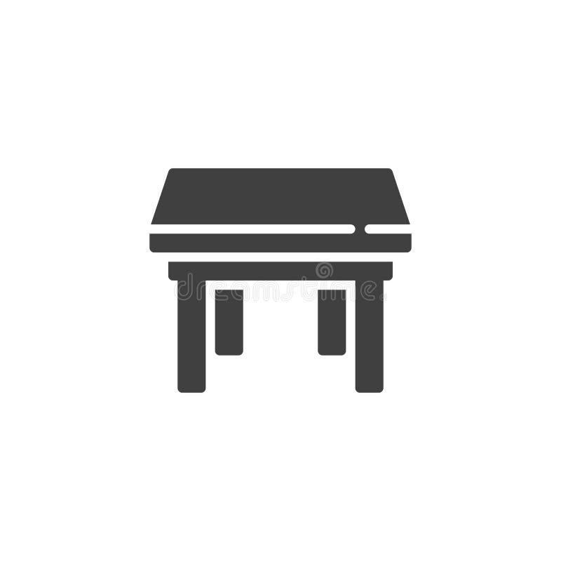 A Rectangular Table Vector Icon Stock Illustration - Illustration of ...