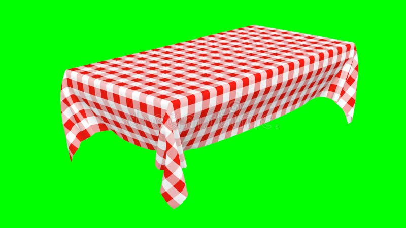 Rectangular Tablecloth with Red Checkered Pattern Stock Video - Video ...