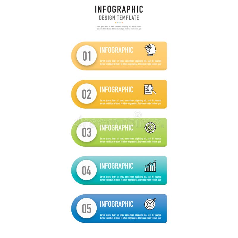 Rectangular Mind Map Infographic for Business Presentation Stock ...