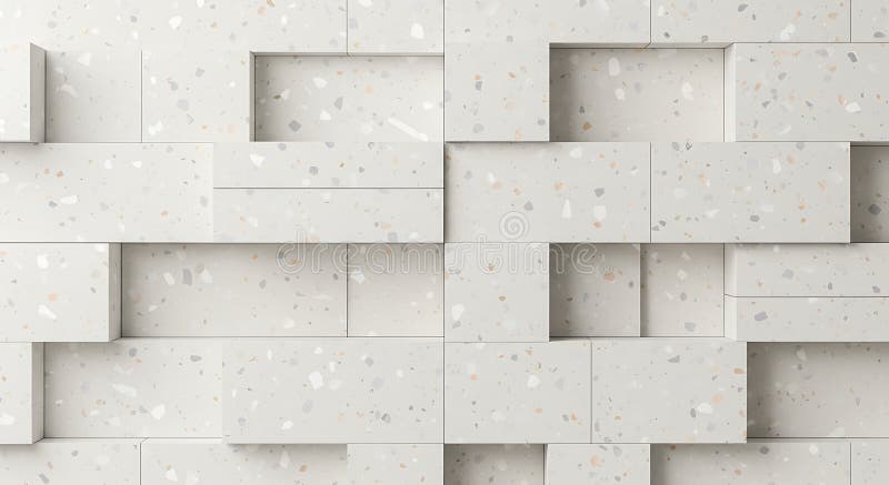 Rectangular Terrazzo Tiles are Arranged in an Offset Pattern, Forming a ...
