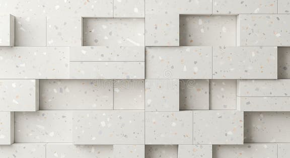 Rectangular Terrazzo Tiles are Arranged in an Offset Pattern, Forming a ...