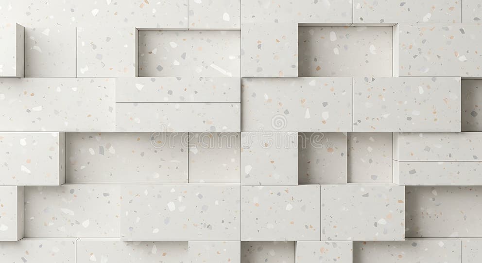 Rectangular Terrazzo Tiles are Arranged in an Offset Pattern, Forming a ...