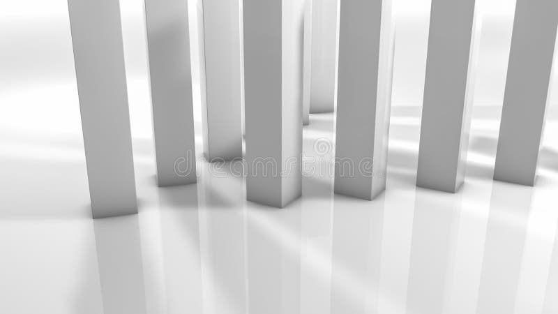Rectangular Three-dimensional Columns. Abstract Illustration Stock ...