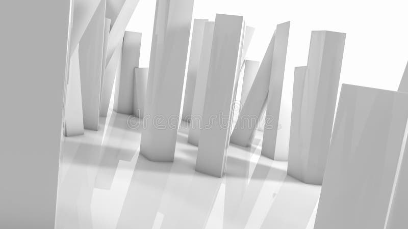 Rectangular Three-dimensional Columns. Abstract Illustration Stock ...