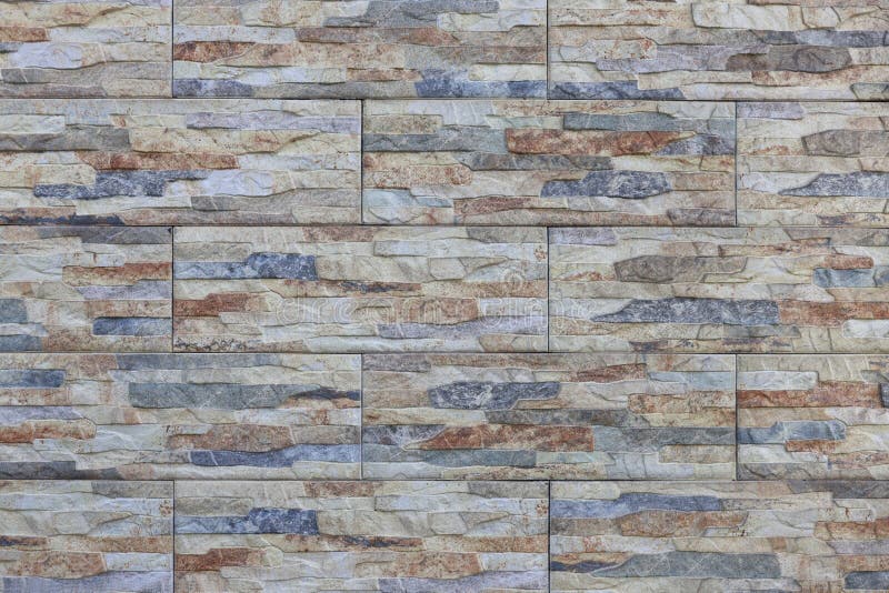 Rectangular Tile Featuring Stone Texture with Various Shades of Grey ...