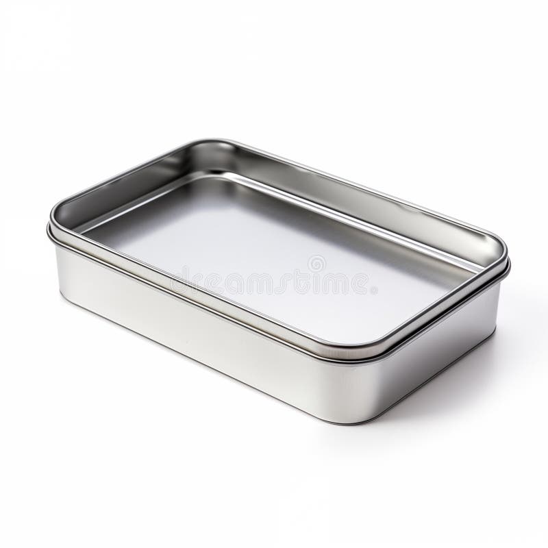 Rectangular Tin Box. Metal Box for Various Purposes Stock Illustration ...