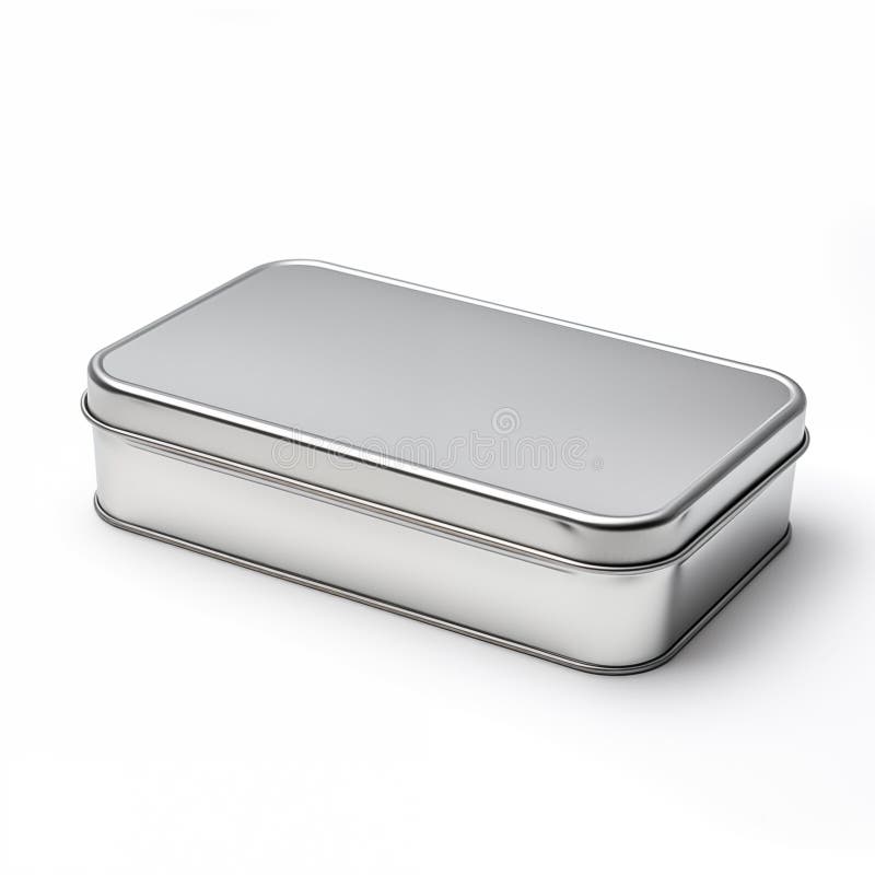 Rectangular Tin Box. Metal Box for Various Purposes Stock Illustration ...