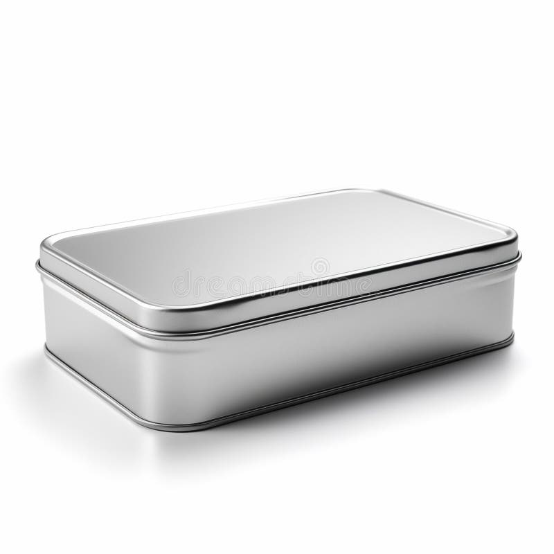 Rectangular Tin Box. Metal Box for Various Purposes Stock Illustration ...