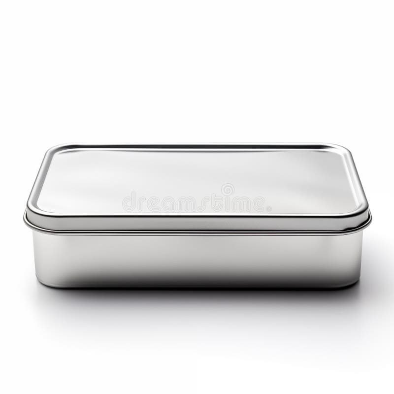 Rectangular Tin Box. Metal Box for Various Purposes Stock Illustration ...