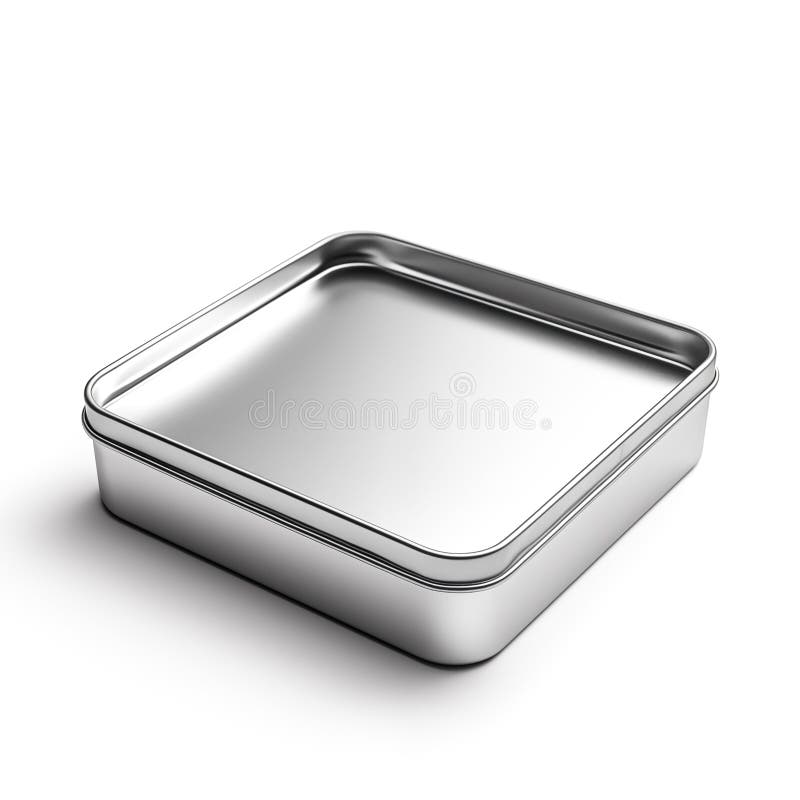 Rectangular Tin Box. Metal Box for Various Purposes Stock Illustration ...
