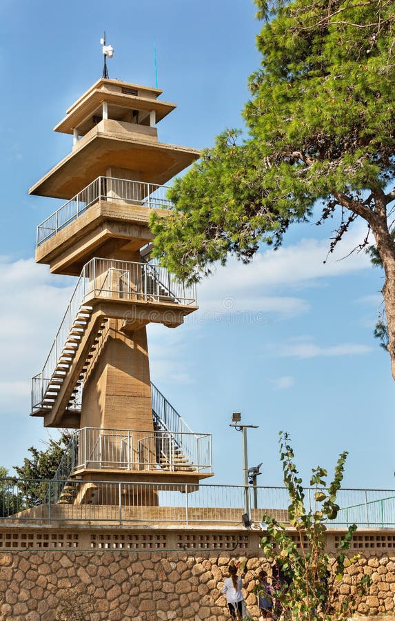 Rectangular Tower with Steps Leading To the Top Stock Image - Image of ...