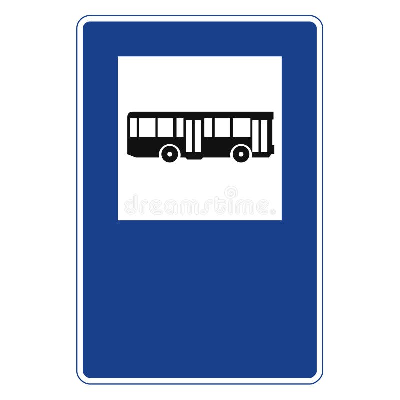 Rectangular Traffic Signal in Blue and White, Isolated on White ...