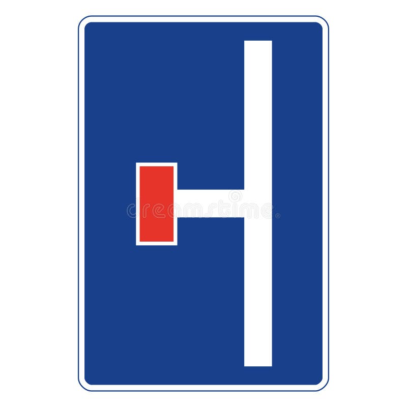 Rectangular Traffic Signal in Blue and White, Isolated on White ...