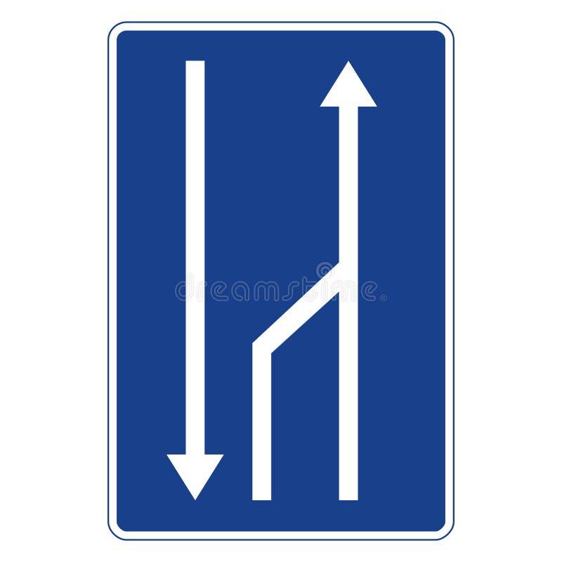 Rectangular Traffic Signal in Blue and White, Isolated on White ...