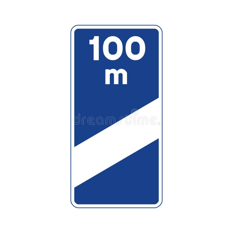 Rectangular Traffic Signal in Blue and White, Isolated on White ...