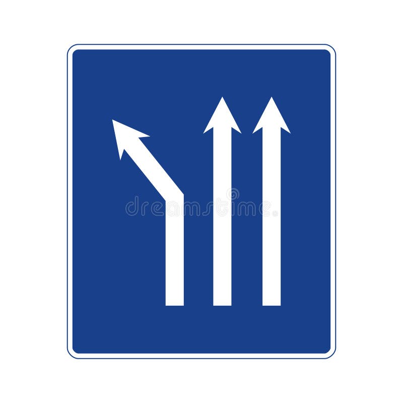 Rectangular Traffic Signal in Blue and White, Isolated on White ...