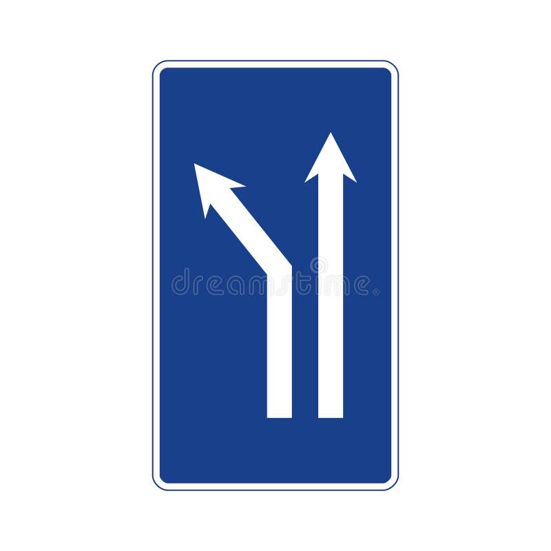 Rectangular Traffic Signal in Blue and White, Isolated on White ...