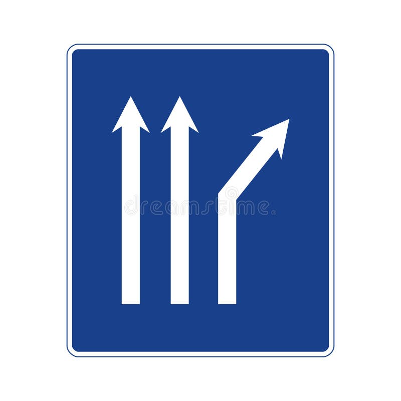 Rectangular Traffic Signal in Blue and White, Isolated on White ...