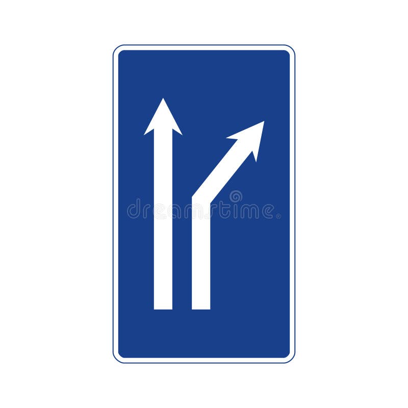 Rectangular Traffic Signal in Blue and White, Isolated on White ...