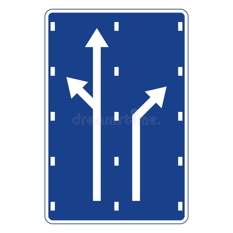 Rectangular Traffic Signal in Blue and White, Isolated on White ...