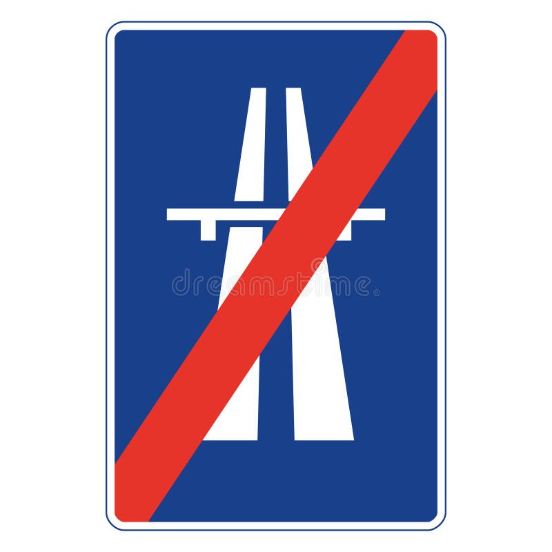 Blue motorway sign stock illustration. Illustration of traffic - 139676591