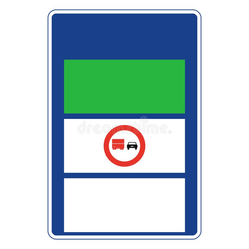 Rectangular Traffic Signal in Blue and White, Isolated on White ...