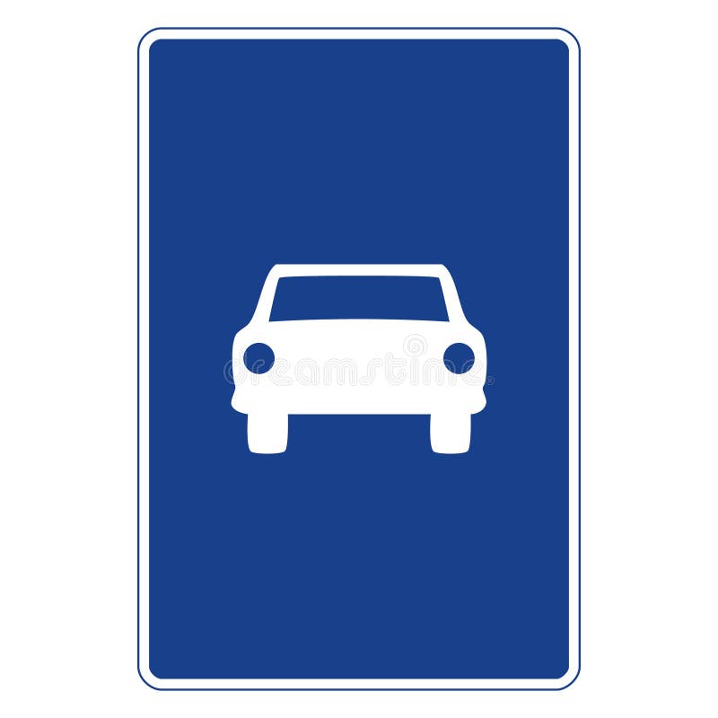 Rectangular Traffic Signal in Blue and White, Isolated on White ...