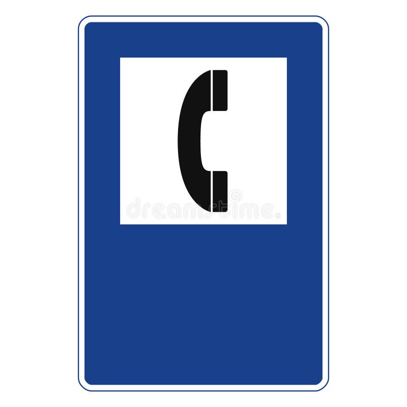 Rectangular Traffic Signal in Blue and White, Isolated on White ...