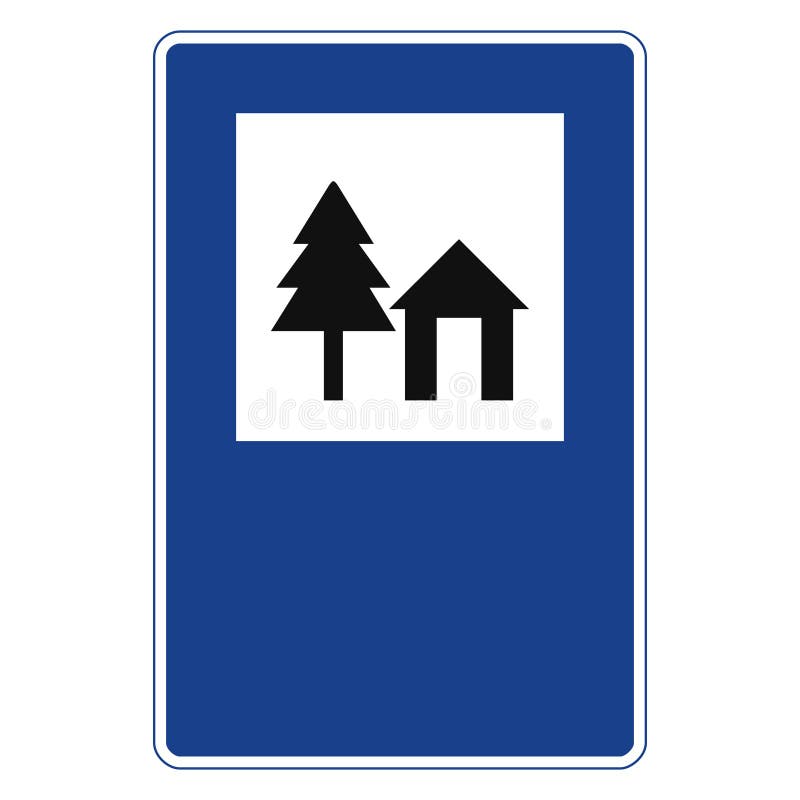 Rectangular Traffic Signal in Blue and White, Isolated on White ...